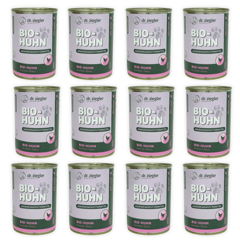 Dr. Ziegler´s Katzenmenü Bio Huhn 400g Vorteilspack